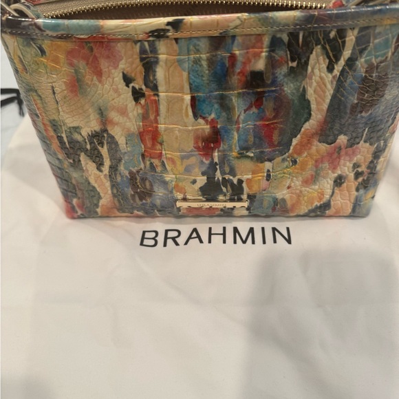 Brahmin | Bags | Brahmin Red And Blue Crossbody Bag With Artistic ...